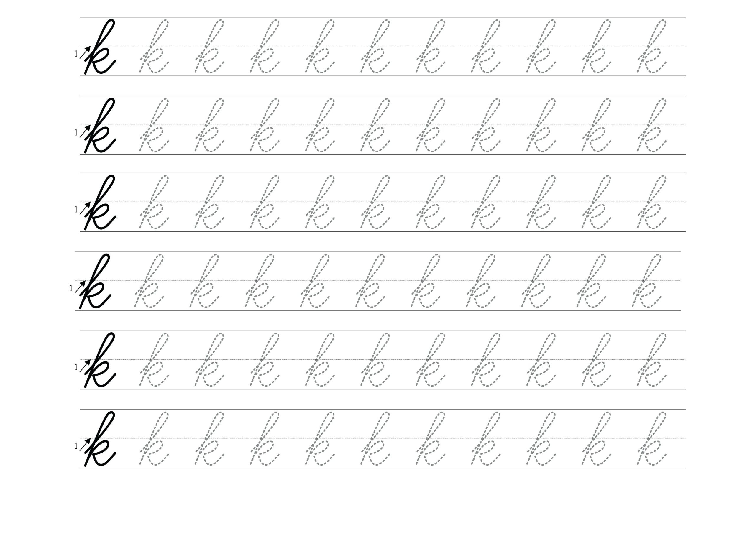 Printable Tracing Cursive Letters Tracinglettersworksheetscom 