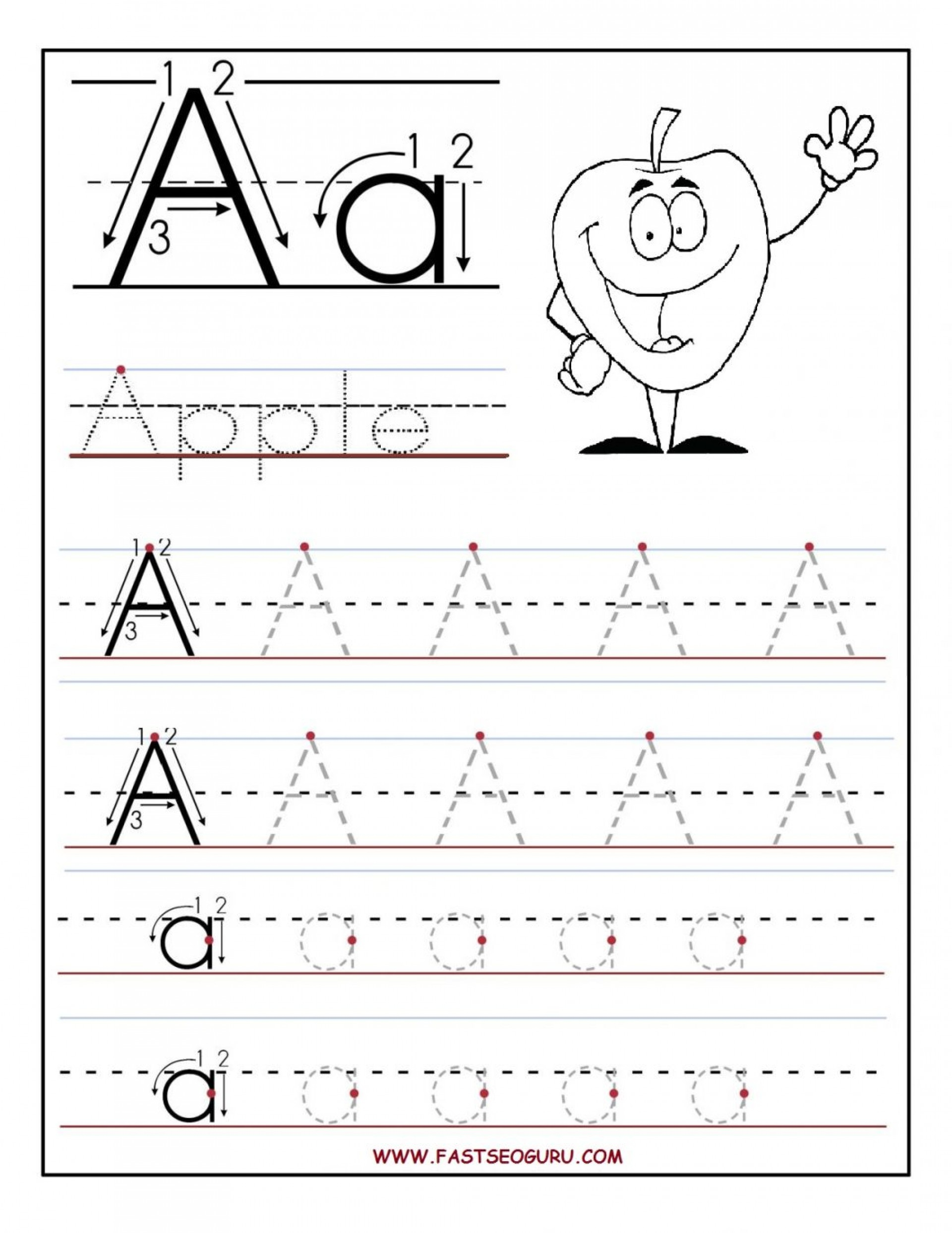 Tracing Letters For Kindergarten TracingLettersWorksheets
