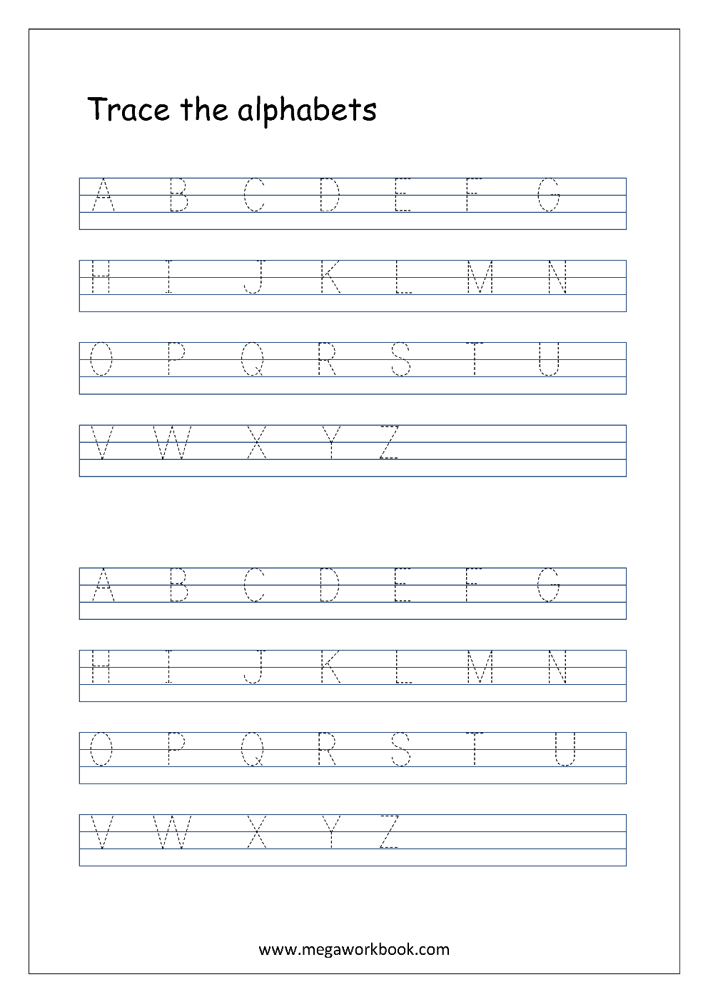 Cursive Capital Letters Tracing TracingLettersWorksheets