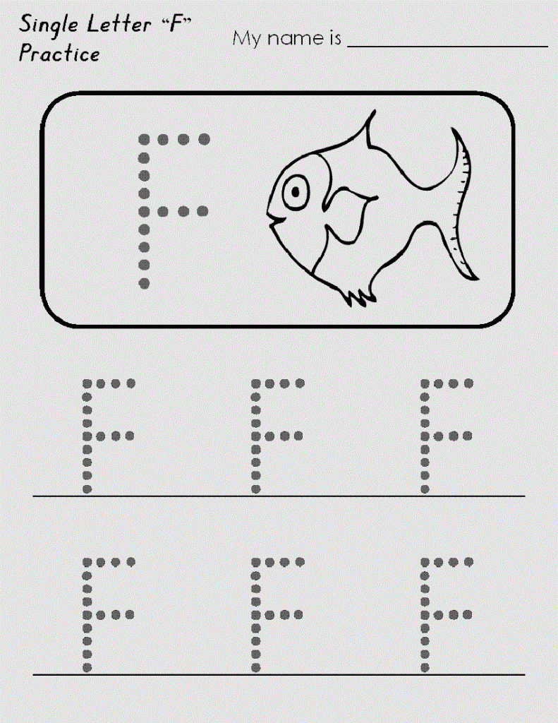Tracing Letter F Worksheets Preschool TracingLettersWorksheets