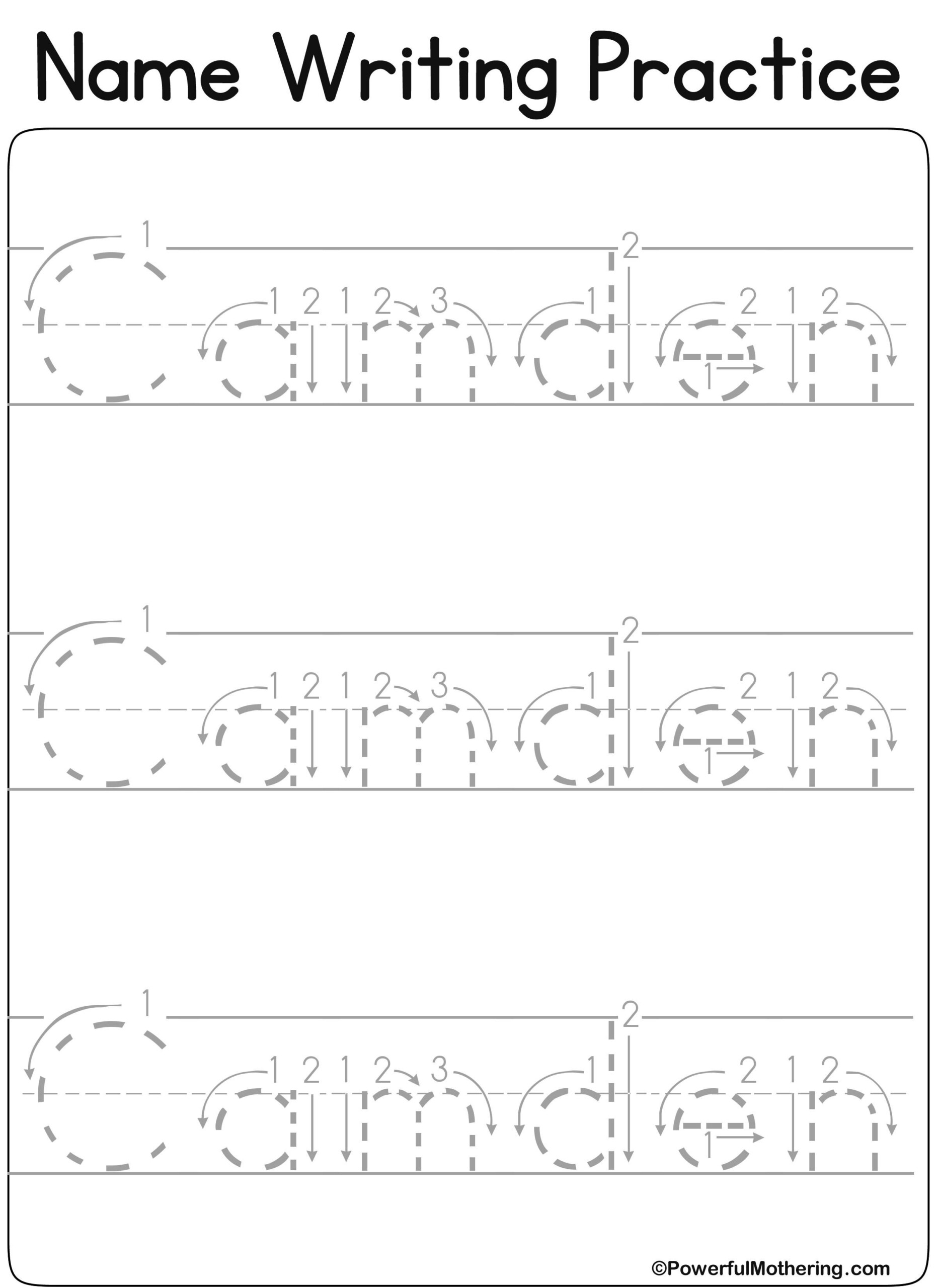Jordan Name Tracing TracingLettersWorksheets